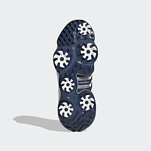 adidas Men's Tour360 22 Golf Shoes, Footwear White/Collegiate Navy/Silver Metallic, 8