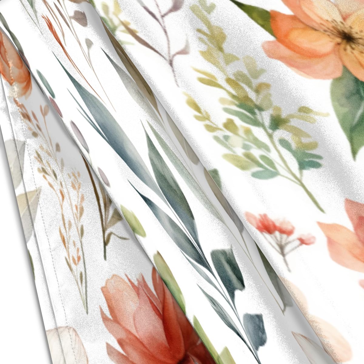 Flowers Peony Roses Satin Pillow Cases Silk Satin Pillowcase for Hair and Skin Standard Set of 2 Super Soft Silk Pillowcase with Envelope Closure (20x26 in)