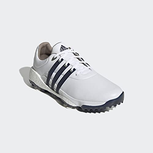 adidas Men's Tour360 22 Golf Shoes, Footwear White/Collegiate Navy/Silver Metallic, 8