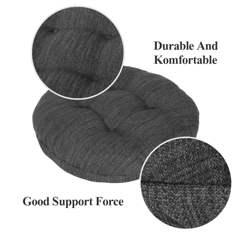 baibu Stool Covers Round, Super Soft Round Bar Stool Cushion Covers Seat Cushion - One Cushion Only(Gray-Black,12" (30 cm)