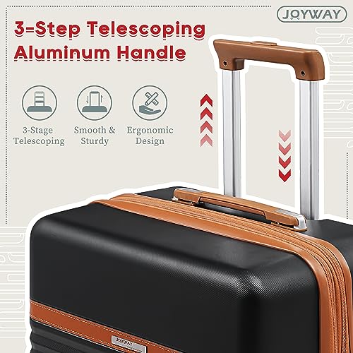 Joyway Luggage 20 Inch Carry On Luggage Sets, Expandable Suitcase Set with Spinner Wheel and TSA Lcok, Hard Shell 3 Piece Luggage Sets for Travel