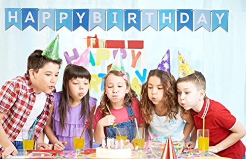 Happy Birthday Banner Gradients Blue Banner Birthday Banner Decoration Party Decoration Supplie