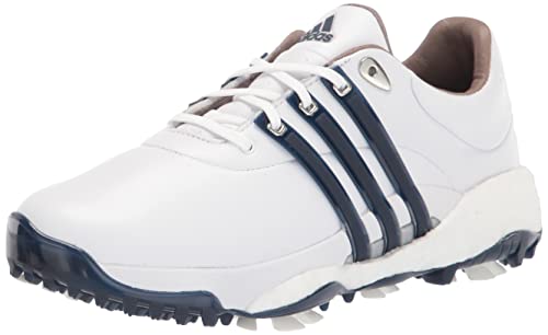 adidas Men's Tour360 22 Golf Shoes, Footwear White/Collegiate Navy/Silver Metallic, 8