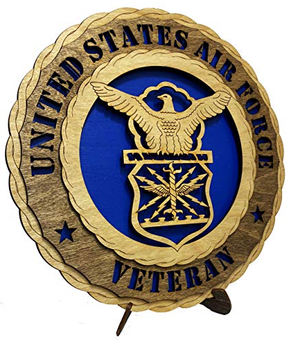 Air Force Veteran Armed Forces Military Unique Decorative Custom Laser Crafted Three Dimensional Wooden Wall Plaque - Traditional