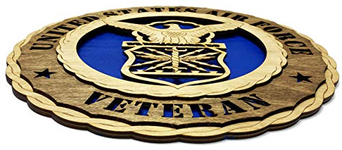 Air Force Veteran Armed Forces Military Unique Decorative Custom Laser Crafted Three Dimensional Wooden Wall Plaque - Traditional