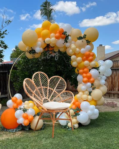 OOPAT DIY Little Cutie Balloon Garland Kit for Baby Shower Birthday Orange Citrus Themed Bridal Shower Party Backdrop Decoration(Orange)