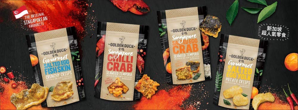 Golden Duck Salted Egg Fish Skin Crisps/ Potato Ridges/ Tempura (Salted Egg Fish Skin Crunchy Crisps 125g)