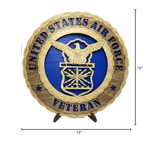 Air Force Veteran Armed Forces Military Unique Decorative Custom Laser Crafted Three Dimensional Wooden Wall Plaque - Traditional