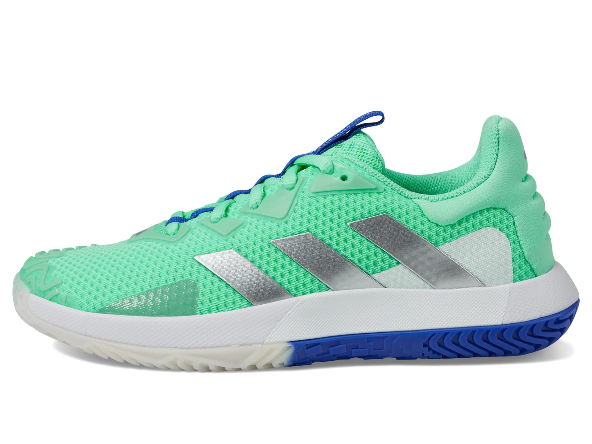 adidas Women's Solematch Control Sneaker, Pulse Mint/Silver Metallic/Lucid Blue, 6