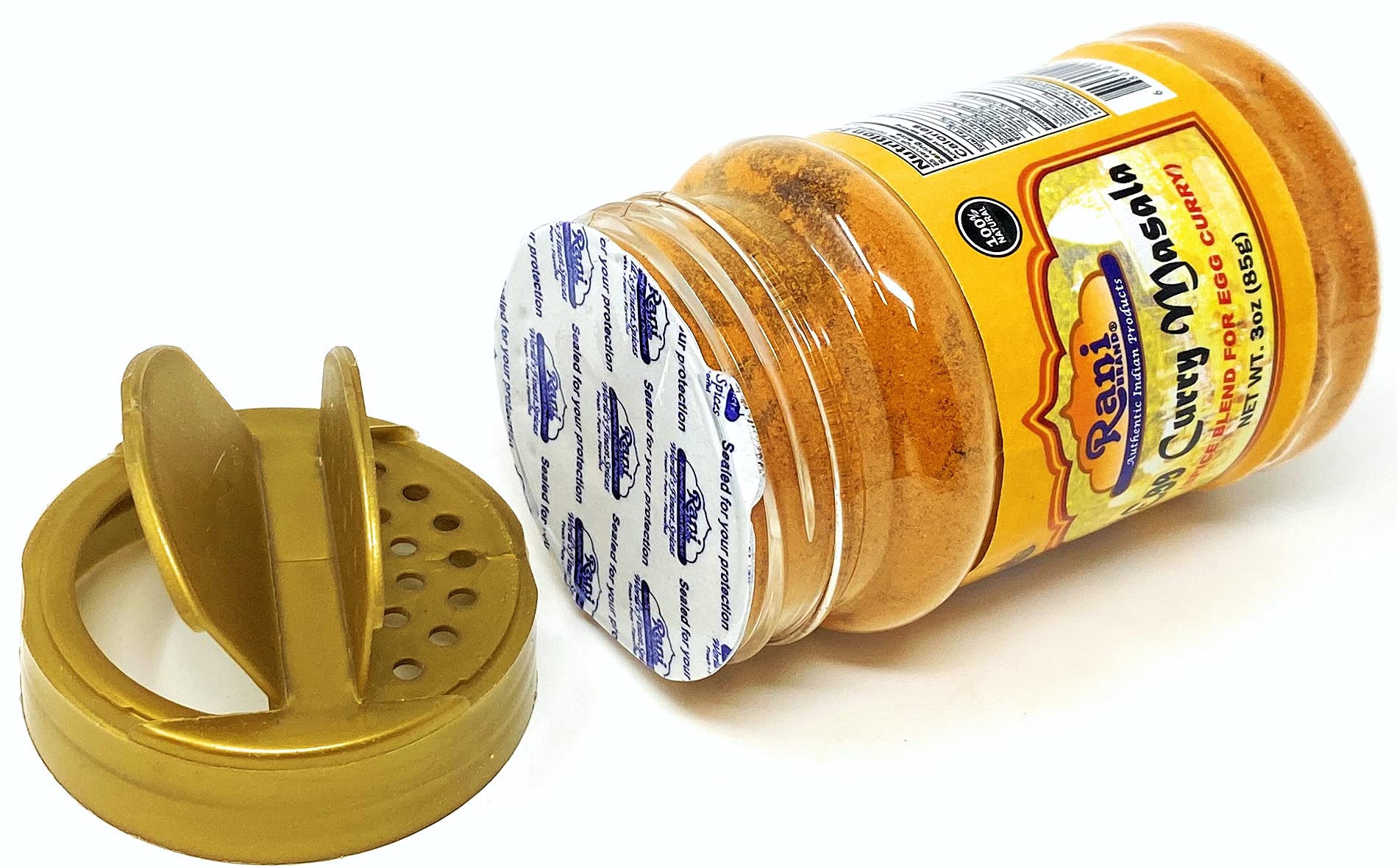 Rani Egg Curry Masala Indian 21-Spice Blend 3oz (85g) PET Jar ~ Shaker Top For Your Eggs or Tofu Scramble | All Natural | Vegan | Gluten Friendly | NON-GMO | Indian Origin