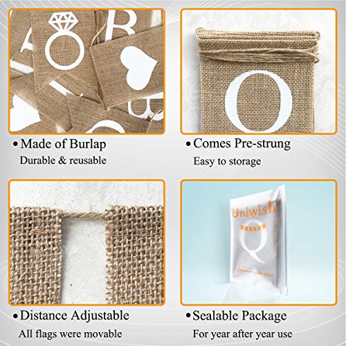 Uniwish I Do BBQ Banner Garland Wedding Engagement Bridal Shower Decorations Rustic Bride to be Sign Bachelorette Party Photo Prop