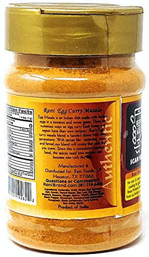Rani Egg Curry Masala Indian 21-Spice Blend 3oz (85g) PET Jar ~ Shaker Top For Your Eggs or Tofu Scramble | All Natural | Vegan | Gluten Friendly | NON-GMO | Indian Origin