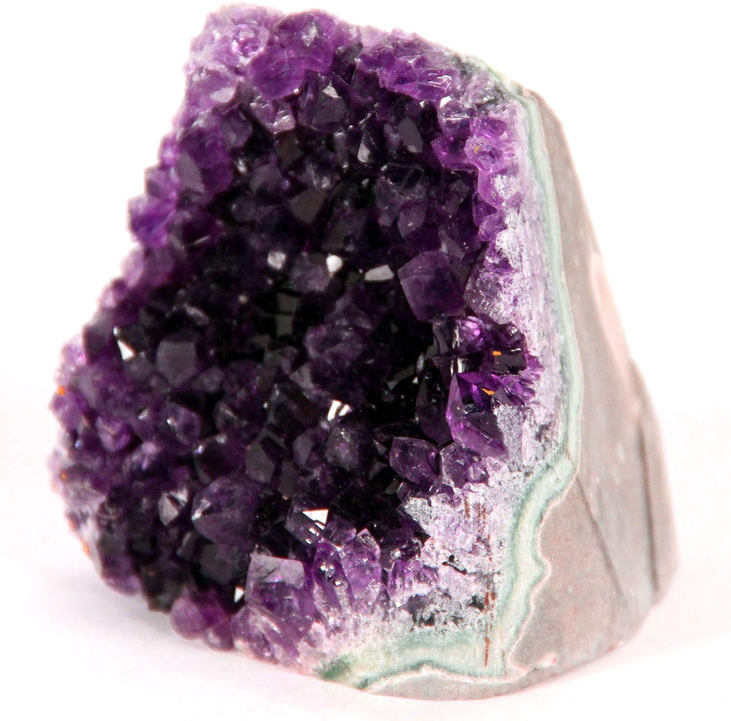Extreme Rocks & Fossils Amethyst Cluster - .5 to 1 pounds of Powerful, deep Purple Crystals. Geode from Uruguay. Includes Bonus 3 inch Selenite Wand