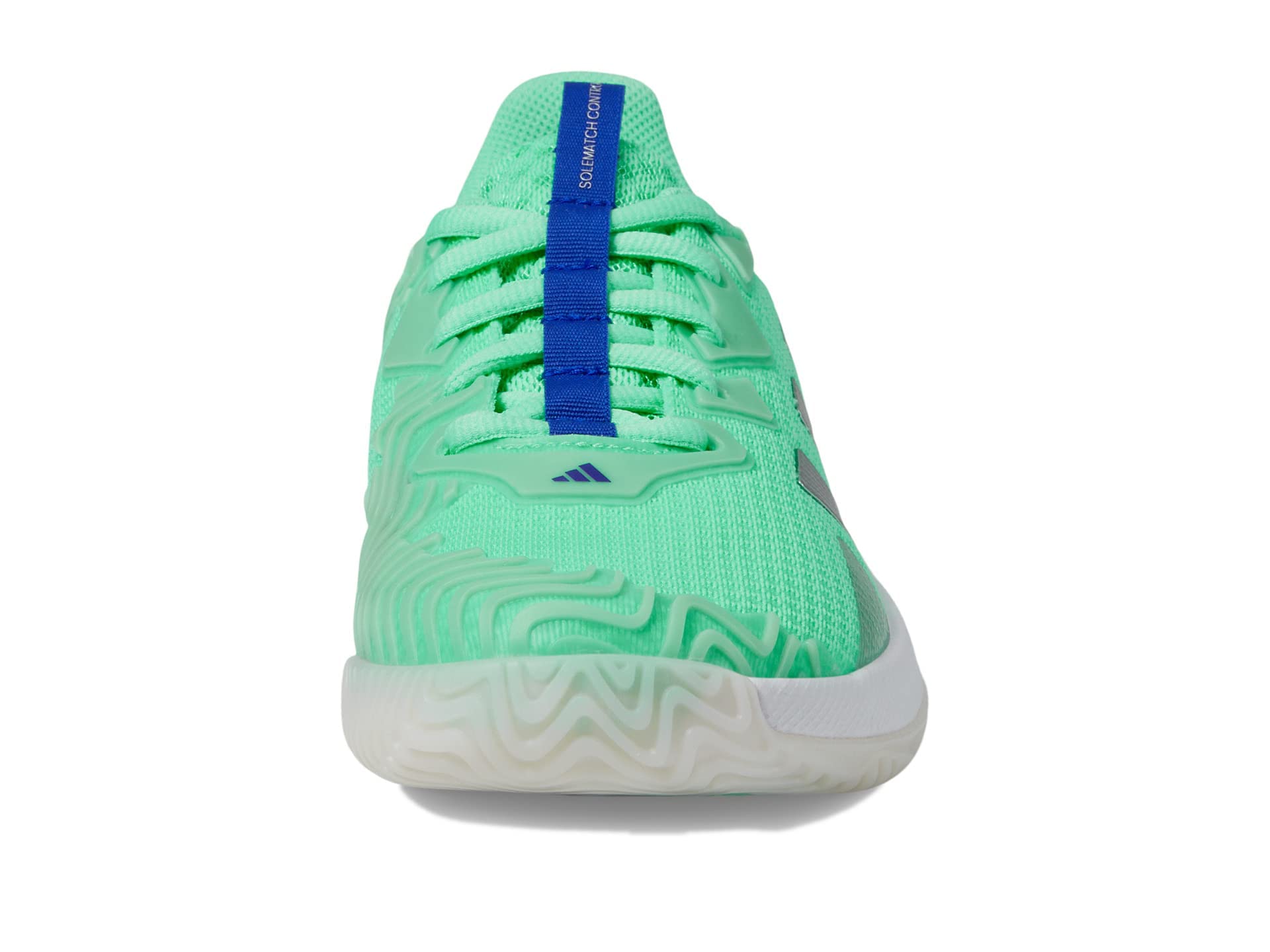 adidas Women's Solematch Control Sneaker, Pulse Mint/Silver Metallic/Lucid Blue, 6