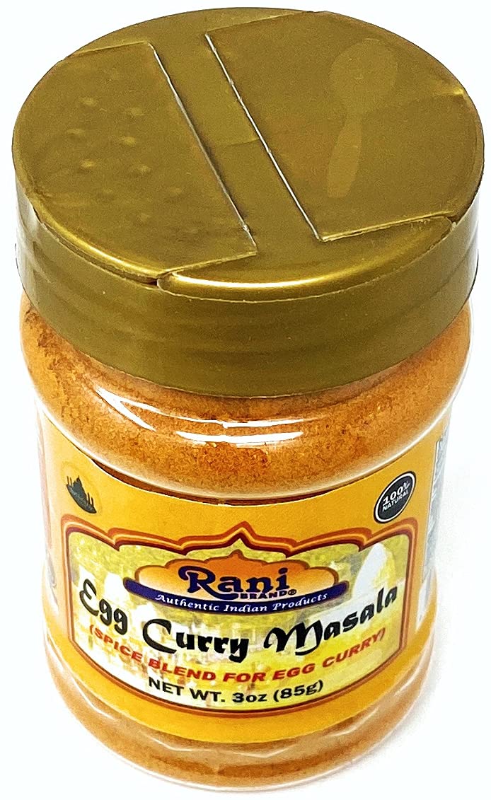 Rani Egg Curry Masala Indian 21-Spice Blend 3oz (85g) PET Jar ~ Shaker Top For Your Eggs or Tofu Scramble | All Natural | Vegan | Gluten Friendly | NON-GMO | Indian Origin