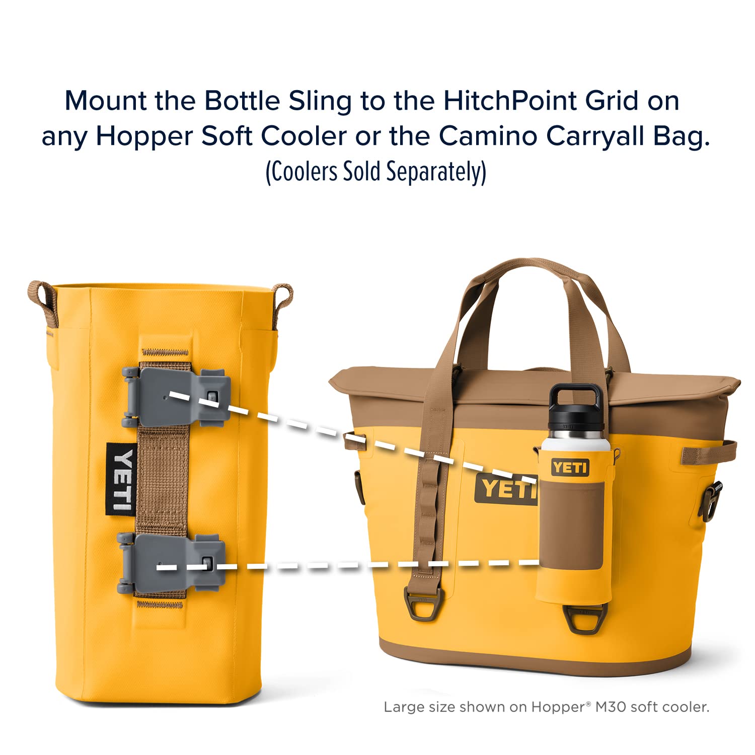 YETI Large Bottle Sling for Rambler 26 & 36 oz. Bottles, Alpine Yellow For Dog