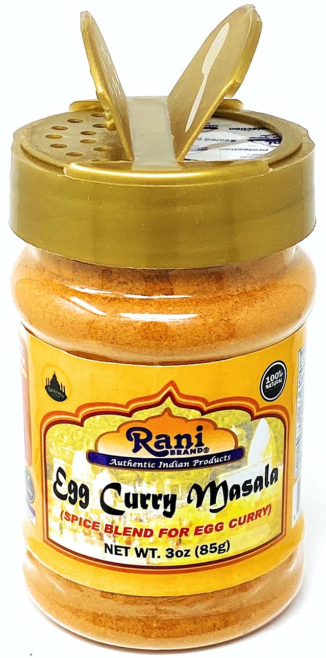 Rani Egg Curry Masala Indian 21-Spice Blend 3oz (85g) PET Jar ~ Shaker Top For Your Eggs or Tofu Scramble | All Natural | Vegan | Gluten Friendly | NON-GMO | Indian Origin