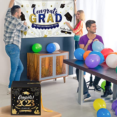 BESTOYARD 2023 Graduation Card Holder Box Congrats Grad Card Box Invitation Card Box Graduation Party Favors 2023 (2023-A)