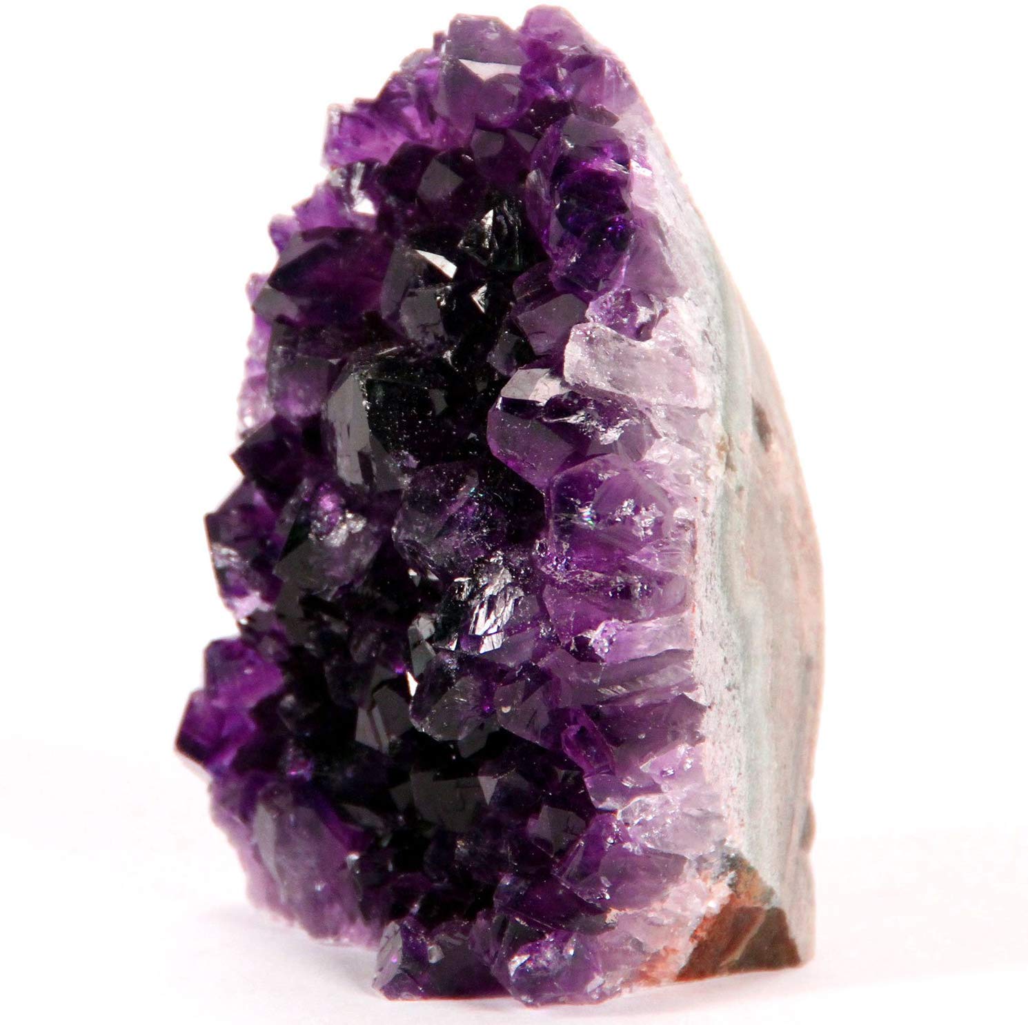 Extreme Rocks & Fossils Amethyst Cluster - .5 to 1 pounds of Powerful, deep Purple Crystals. Geode from Uruguay. Includes Bonus 3 inch Selenite Wand
