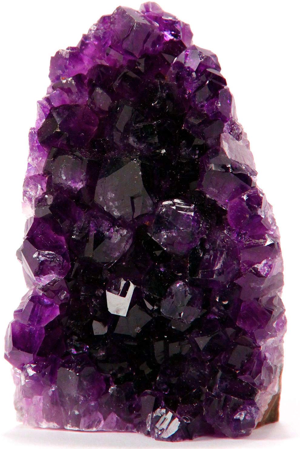 Extreme Rocks & Fossils Amethyst Cluster - .5 to 1 pounds of Powerful, deep Purple Crystals. Geode from Uruguay. Includes Bonus 3 inch Selenite Wand
