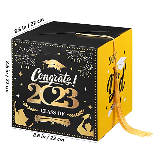 BESTOYARD 2023 Graduation Card Holder Box Congrats Grad Card Box Invitation Card Box Graduation Party Favors 2023 (2023-A)