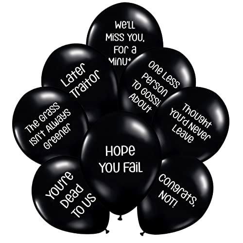 Funny Going Away Party Decorations | Fun Decoration for Men or Women Farewell, Happy Retirement, or Good Bye Party | Safe to Gift Coworker or Boss at Work | 8 Pack with Different Phrases (8 Pack)