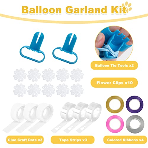WEEFEESTAR Electric Balloon Pump, Balloon Inflator with Balloon Tying Tools, Balloon Blower for Birthday Party Decoration
