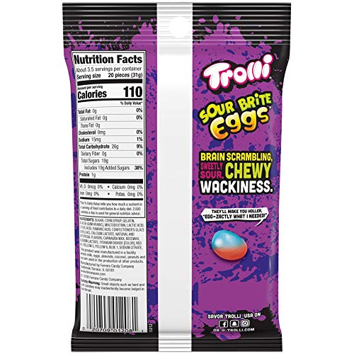 Trolli Sour Brite Eggs, Assorted 4.0 Ounce