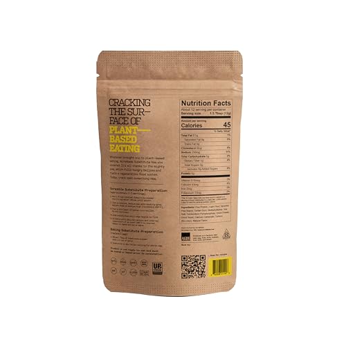 AcreMade Plant-Based Egg Substitute, Vegan Egg Powder, 1 Dozen Eggs, Gluten Free, Shelf Stable, Soy-Free, Natural Egg Replacement, 5 Grams of Pea Protein Per Serving, Cholesterol Free