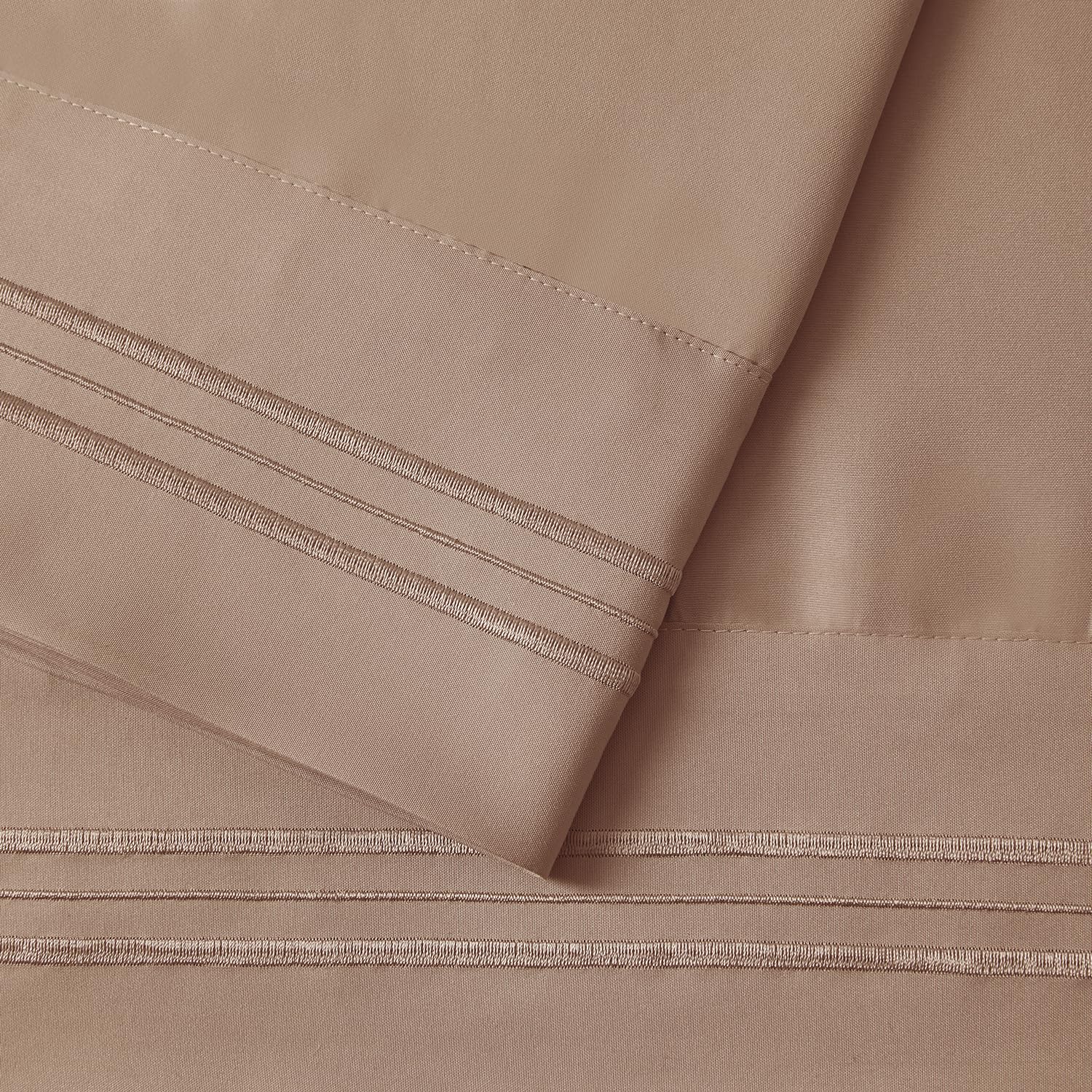 Nestl Taupe Pillow Cases Queen Size Set of 2, Soft Queen Pillow Case, 1800 Microfiber Queen Pillow Cases 2, Pillowcases Queen, Envelope Closure Pillowcase, Pillow Covers Queen Size, 20x30 Inches