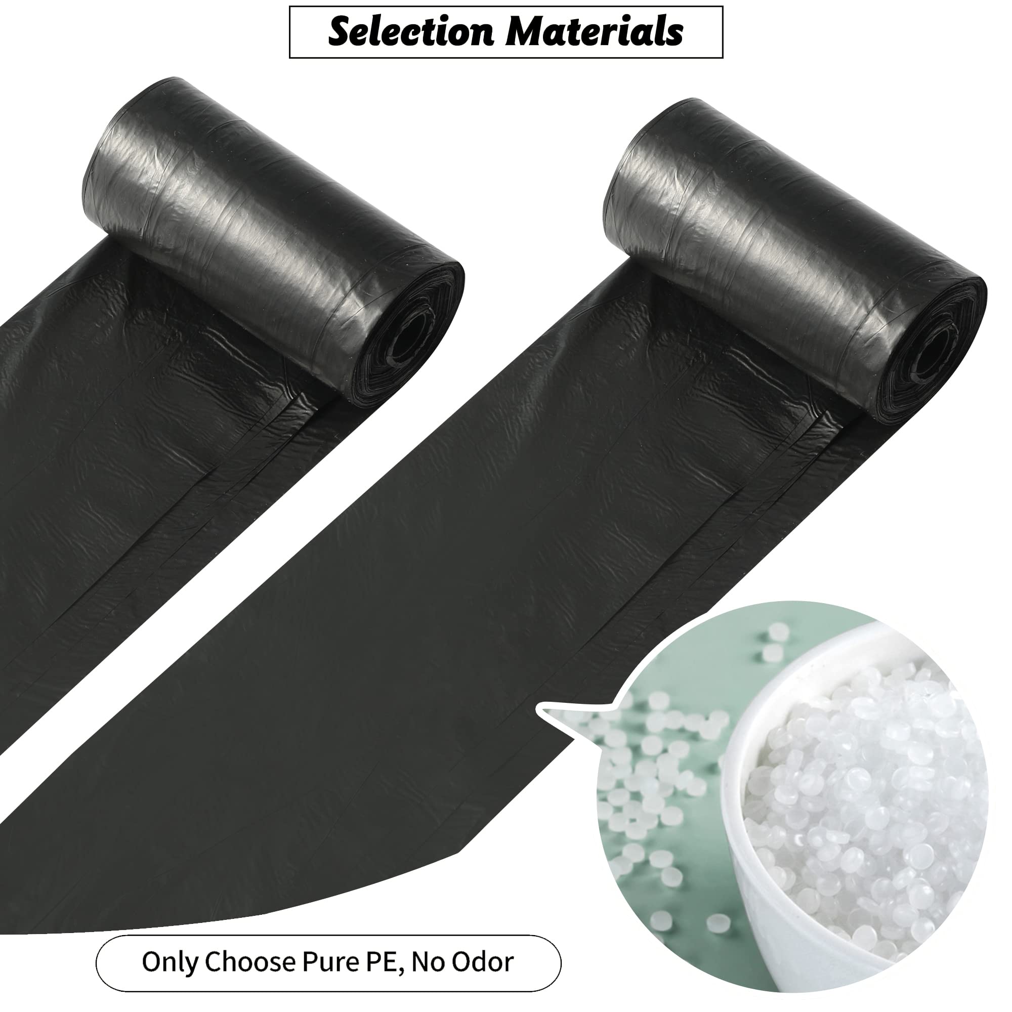 Mini Trash Bag, 10Rolls/200 Counts Strong Garbage bag for Car Trash Can/Small Sized Waste Bin/Desktop Trash Can, 0.5 gal Garbage Bags 12.0 * 8.7 inches, fit 2 Liter or less Trash Can