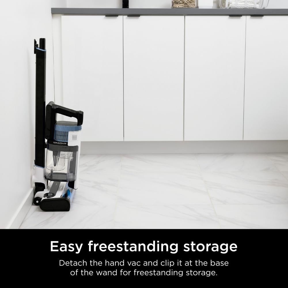 Shark IZ562H Cordless Pro Vacuum with Clean Sense IQ and Odor Neutralizer, PowerFins Plus Brushroll, Includes Duster Crevice & Pet Tool, Up to 40 Minute Runtime, Light Blue, Without MultiFLEX