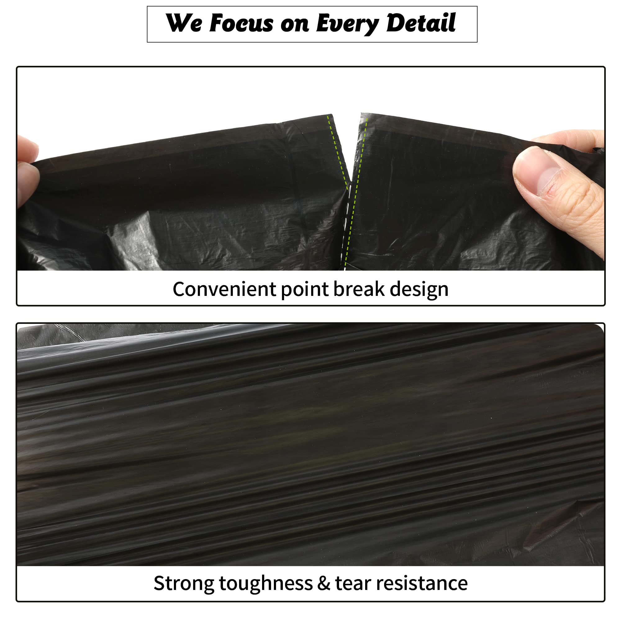Mini Trash Bag, 10Rolls/200 Counts Strong Garbage bag for Car Trash Can/Small Sized Waste Bin/Desktop Trash Can, 0.5 gal Garbage Bags 12.0 * 8.7 inches, fit 2 Liter or less Trash Can
