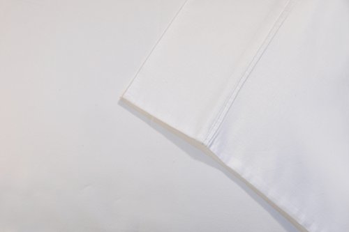 Superior 700 Thread Count Egyptian Cotton Pillowcase Bed Set, Modern Solid Sateen, Naturally Breathable and Cooling, Extra Comfort Pillow Cover, Includes: Two Pillowcases, Standard, White