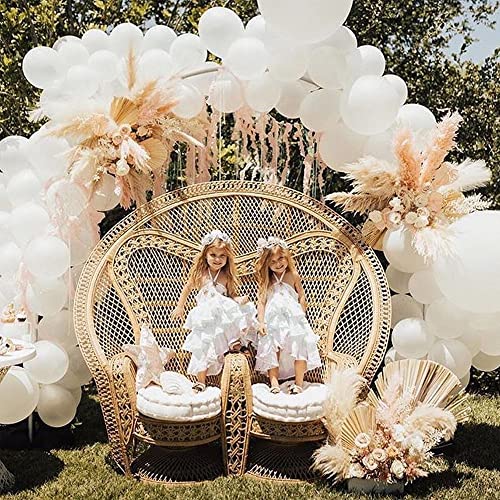 SANERYI White Balloons Garland Arch Kit (Pack of 150) Matte Latex Balloon Different Sizes for Wedding Baby Shower Decorations (18 10 5 Inch)