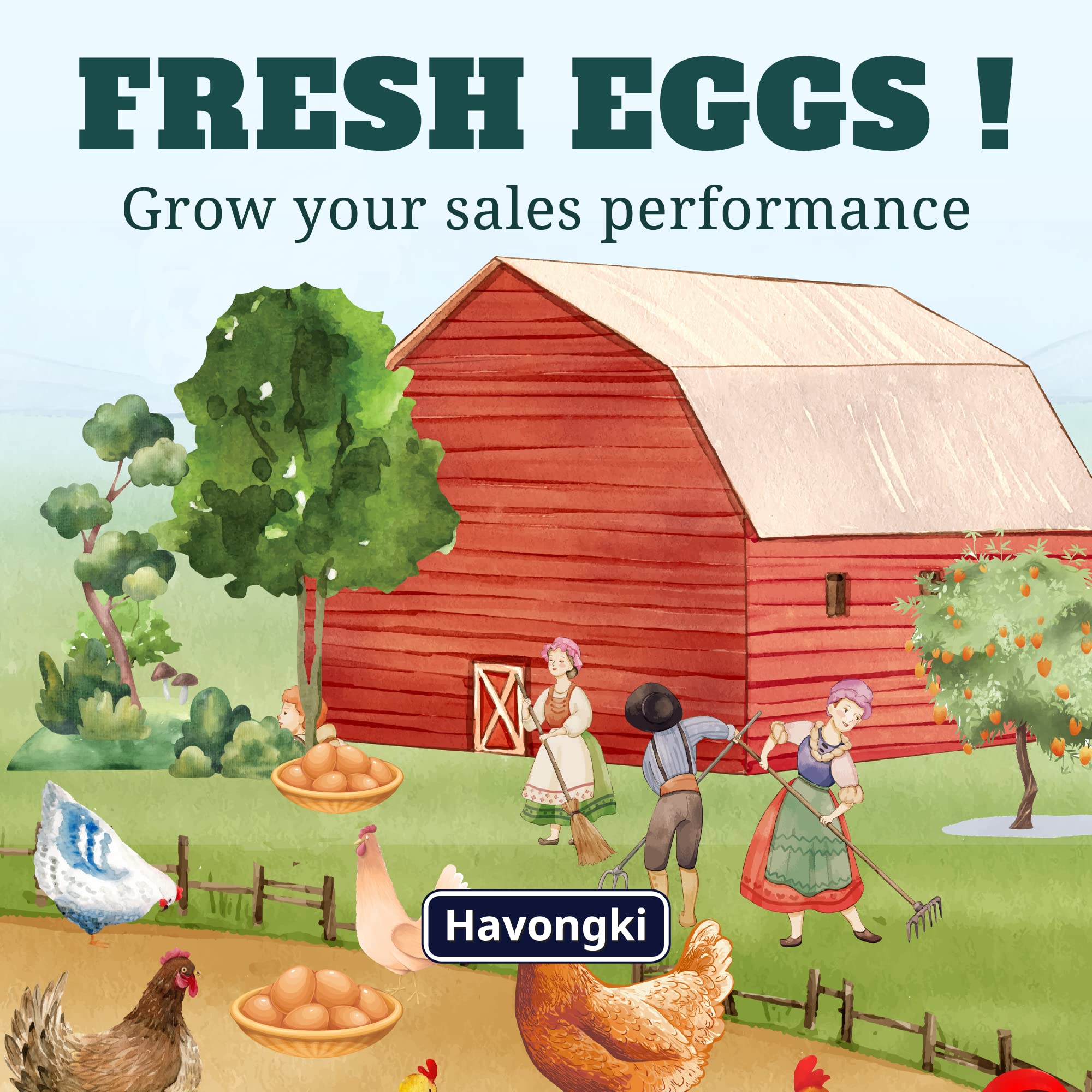 Havongki 100pcs Premium Fresh Farm Eggs Handling Instructions Care Accessories Cards Labels | Egg Blank Cartons 4 6 12 15 18 30 48 50 Count Basket Box Container Storing Extra Organizer (M03-1CH)