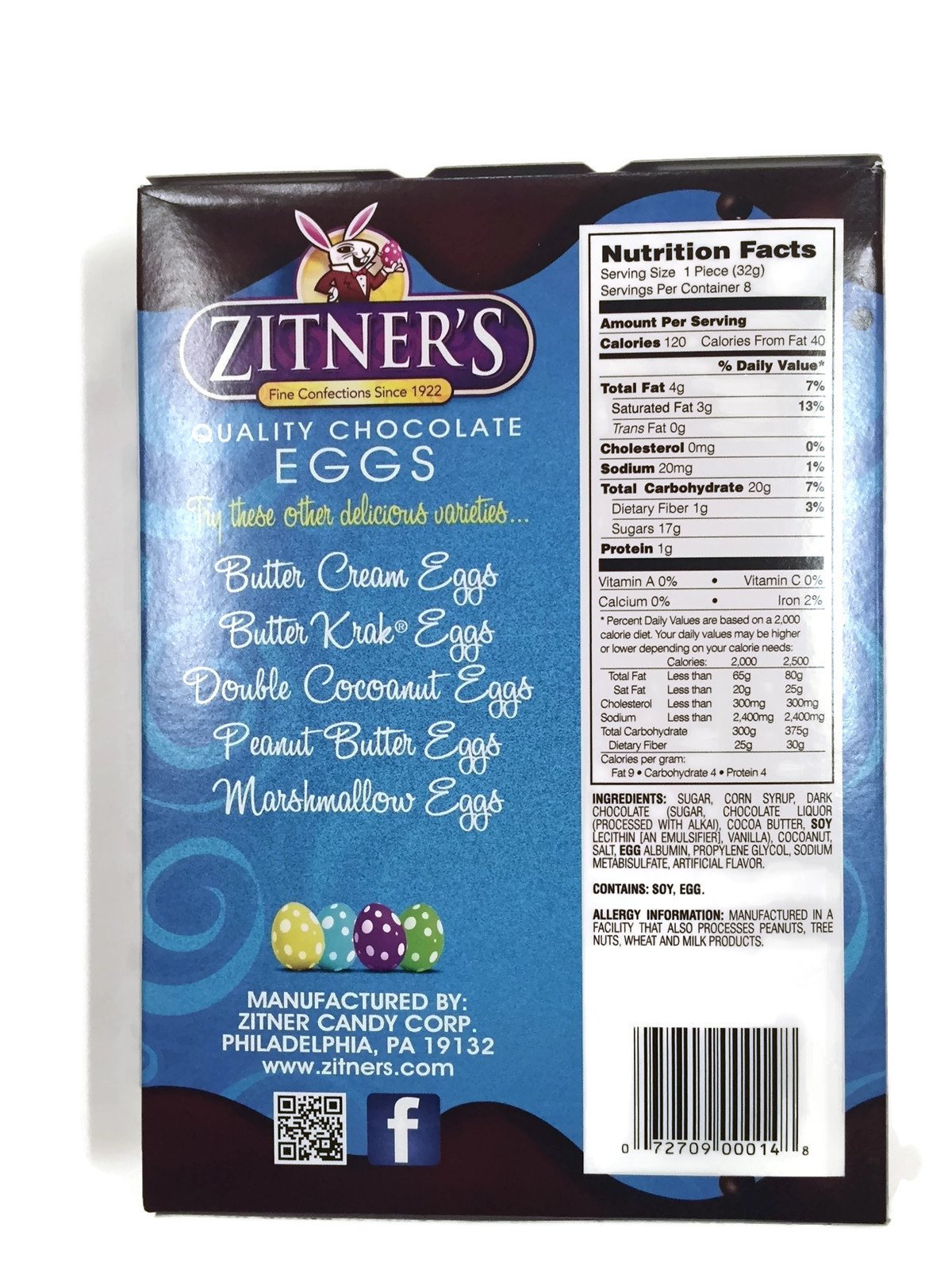 Zitners Coconut Cream Chocolate Covered Eggs