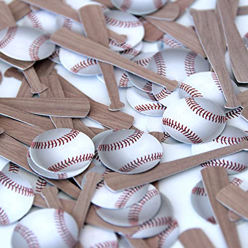 200Pcs-Baseball Table Confetti, Baseball Bat Confetti,Baseball Party Decorations,Table Decoration