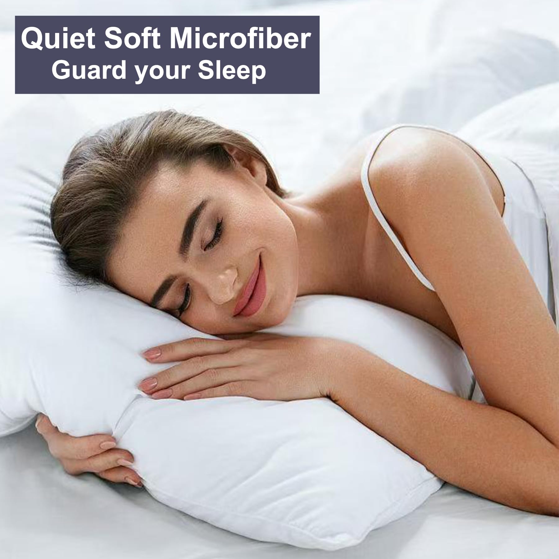 Premium White Pillowcases 6 Pack, Standard Queen Size, Soft Brushed 1800 Thread Count Microfiber, Allergies Free, Wrinkle Resistant, Tailoring Iron, 0.5 Dozen Bulk Pillowcases Set