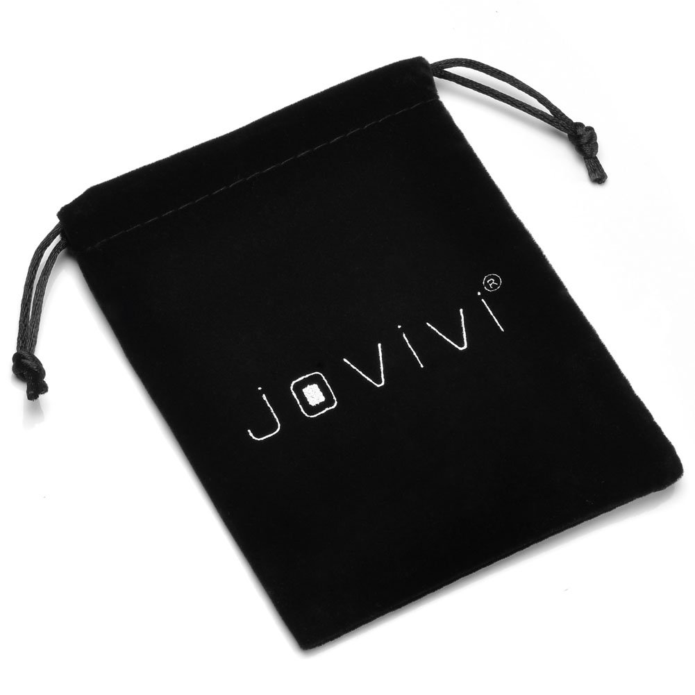 Jovivi Healing Crystals Necklace Natural Amethyst Lucky Blessing Protection Chakra Beads Stone Pendant for Women and Men Adjustable