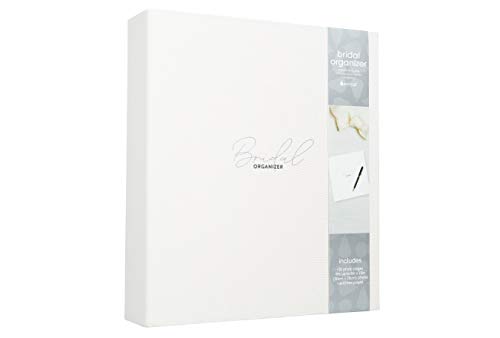 Pearhead Bridal Wedding Organizer, Wedding Planner Book, DIY Wedding Planner, Wedding Keepsake, Ivory Linen
