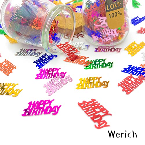 Birthday Confetti Metallic Foil Table Decor Happy Birthday Words Letters Confetti for Birthday Party Birthday for Party Decorations