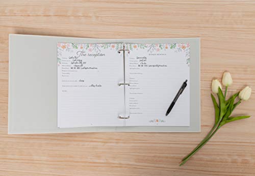 Pearhead Bridal Wedding Organizer, Wedding Planner Book, DIY Wedding Planner, Wedding Keepsake, Ivory Linen