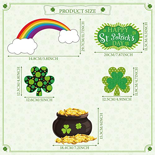 St. Patrick's Day Door Sign St. Patrick's Day Themed Hanging Welcome Sign Irish Hanging Door Decor with Shamrock Leprechaun High Hat Wall Sign Ornament for St. Patrick's Day Decoration