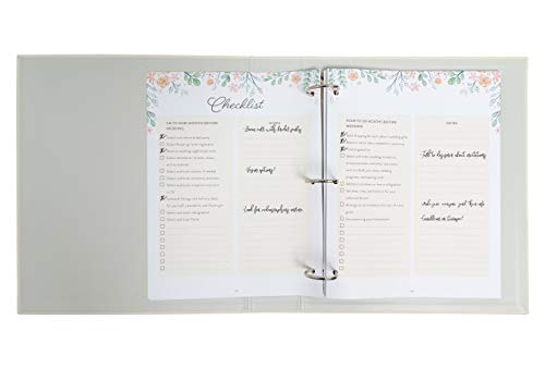 Pearhead Bridal Wedding Organizer, Wedding Planner Book, DIY Wedding Planner, Wedding Keepsake, Ivory Linen