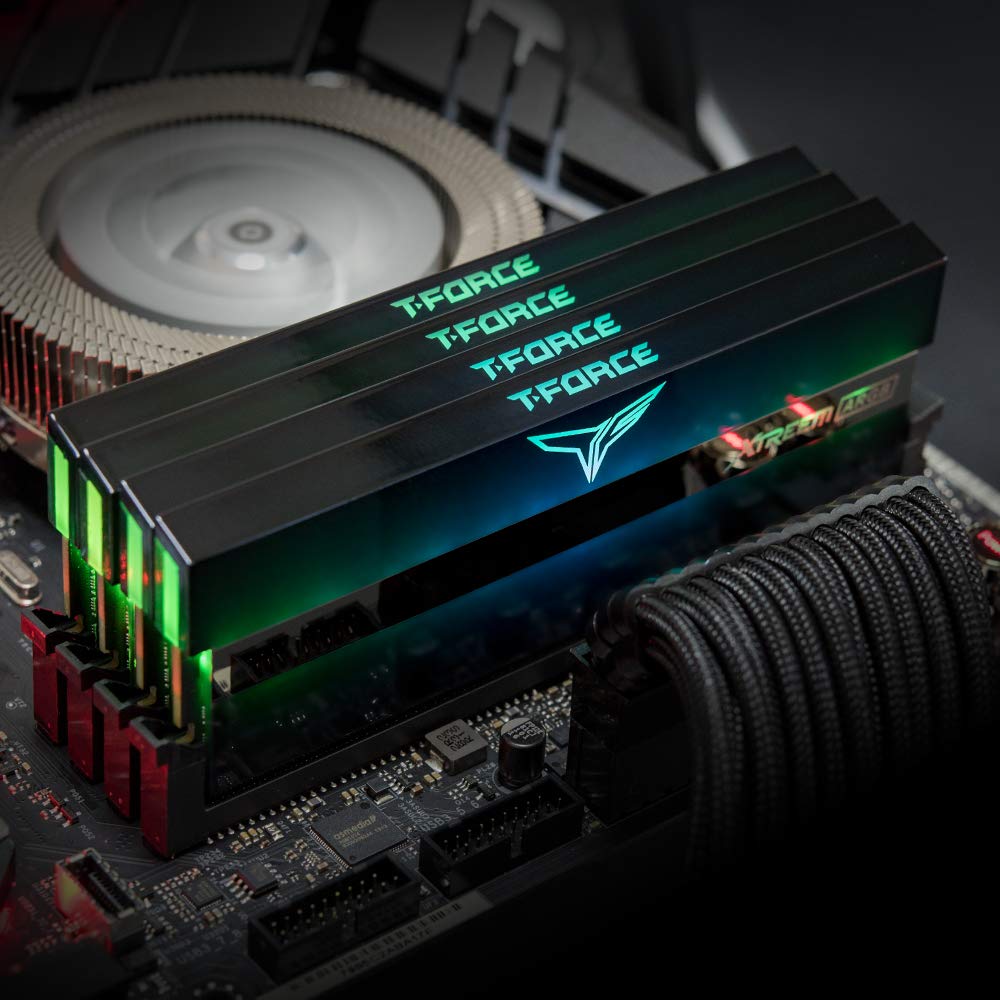 TEAMGROUP T-Force Xtreem ARGB 3600MHz CL18 32GB (2x16GB) PC4-28800 Dual Channel DDR4 DRAM Desktop Gaming Memory Ram (Blue) - TF10D432G3600HC18JDC01