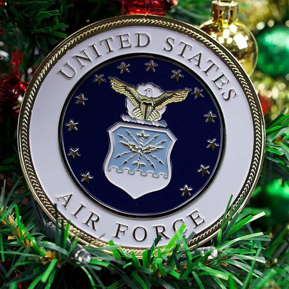 Allied Products Air Force Heroes Series Holiday Ornament - Officially Licensed Air Force Medallion