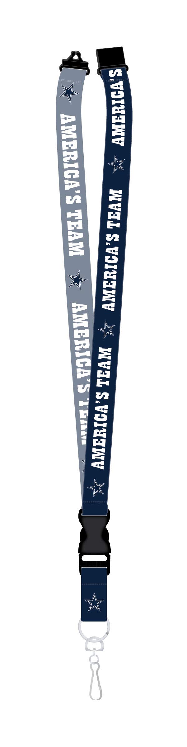 Dallas Cowboys Two-Tone America'S Team Lanyard with Detachable Safety Clip, Blue, Small (Pro Specialties Group, IncLS0449514)