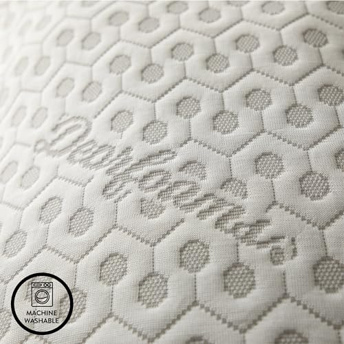 Dearfoams Bed Pillows - Standard/Queen Size - Set of 2 - Charcoal Infused Bed Pillow with Soft Knit Cover for Back, Side and Stomach Sleepers