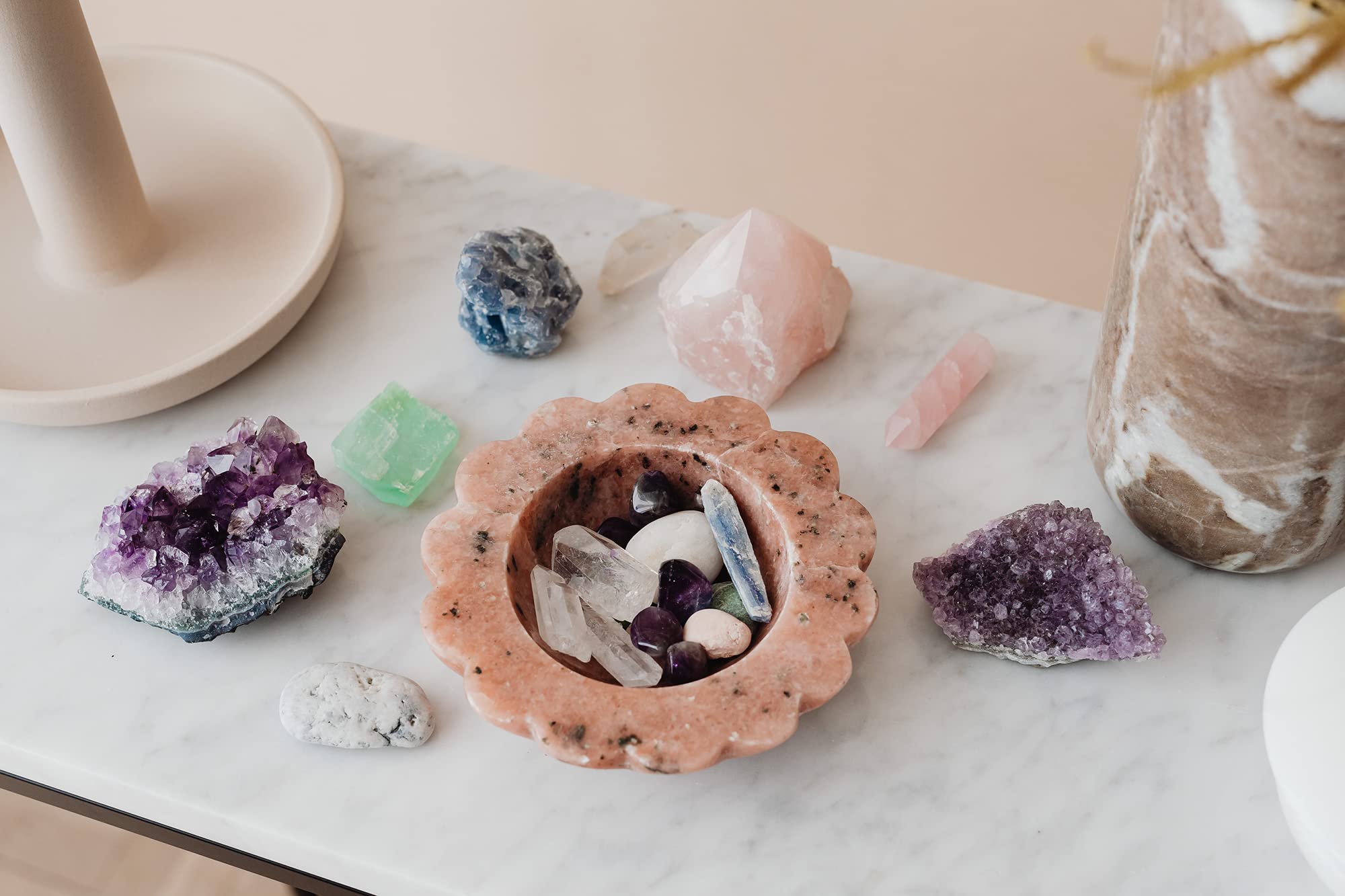 CrystalTears Amethyst Crystal Geode Cluster Raw Amethyst Rock Quartz Healing Crystals Druzy Geode Mineral Specimen Gemstone for Meditation Reiki Healing Home Decor 0.22-0.44 lb